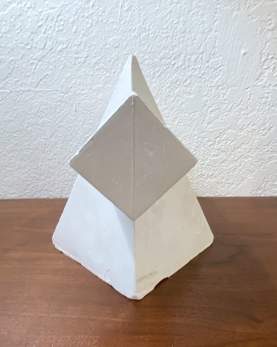 Plaster Geometric Sculpture 1 – Sunbeam Vintage