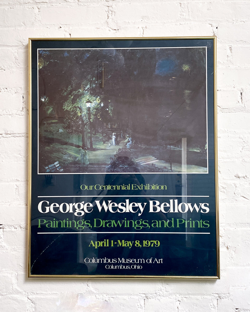 George Wesley Bellows Exhibit Poster, 1979 (Cracked Glass Frame ...
