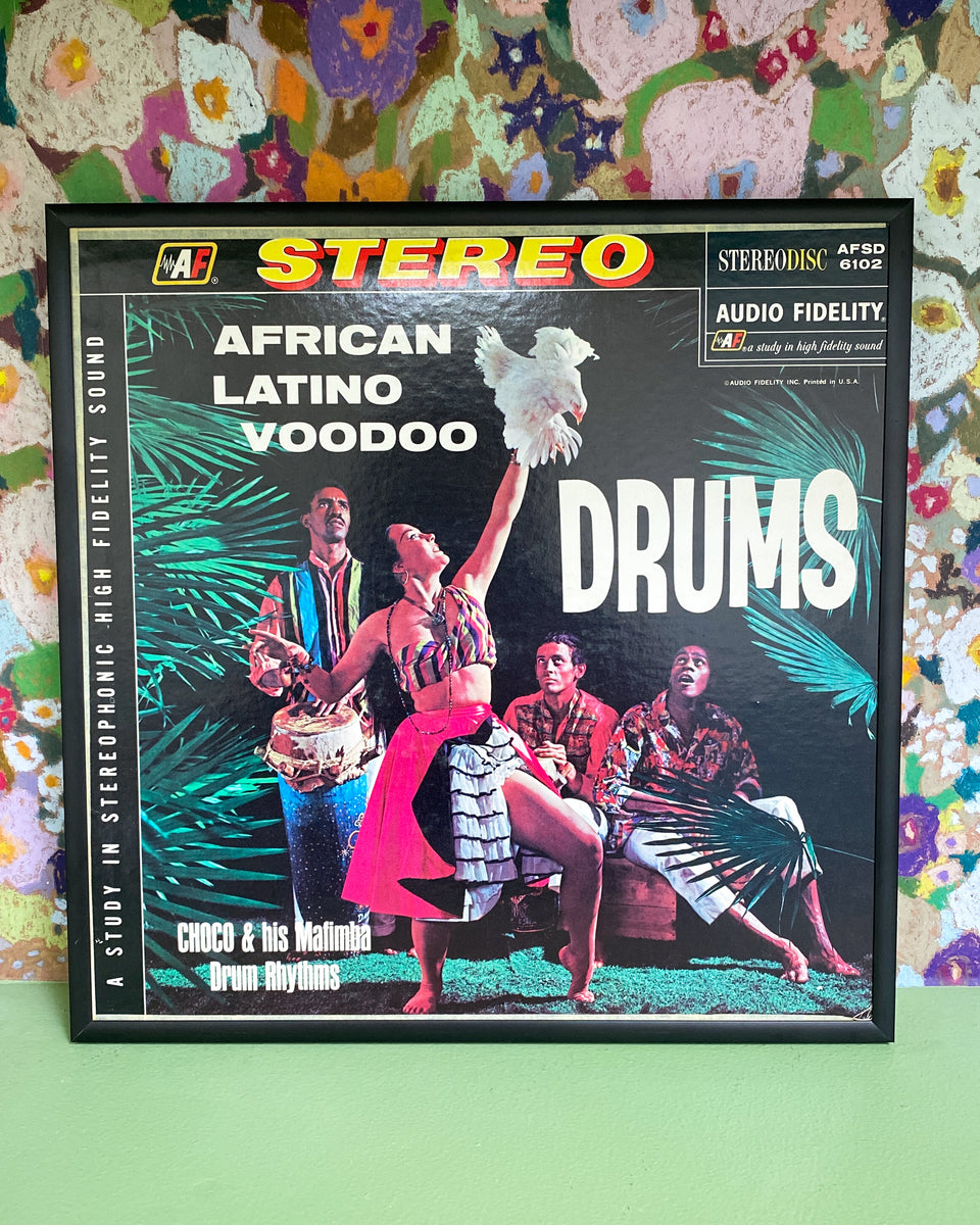 African Latino Voodoo Drums, Framed – Sunbeam Vintage