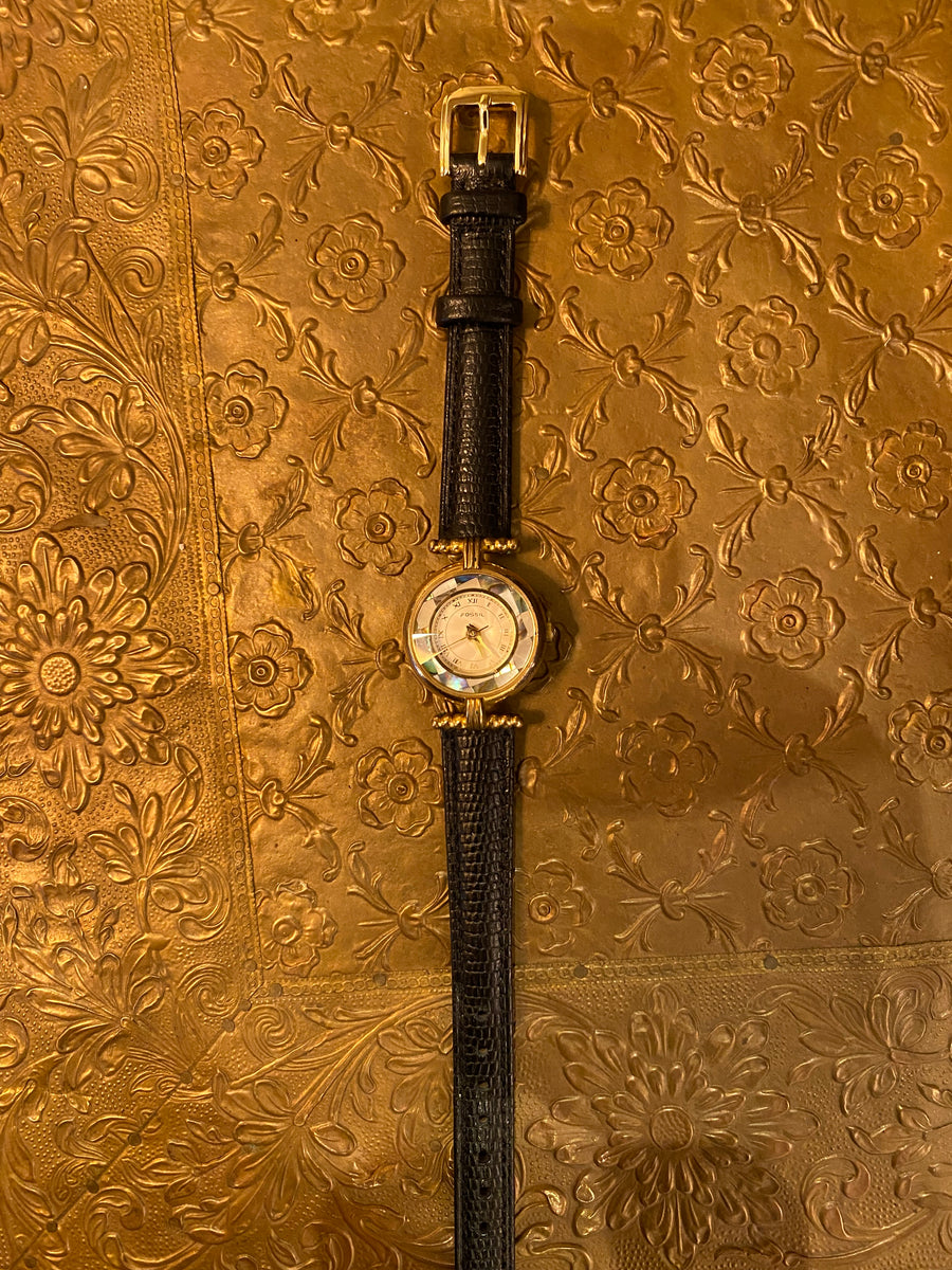 Faceted Face Fossil Watch – Sunbeam Vintage