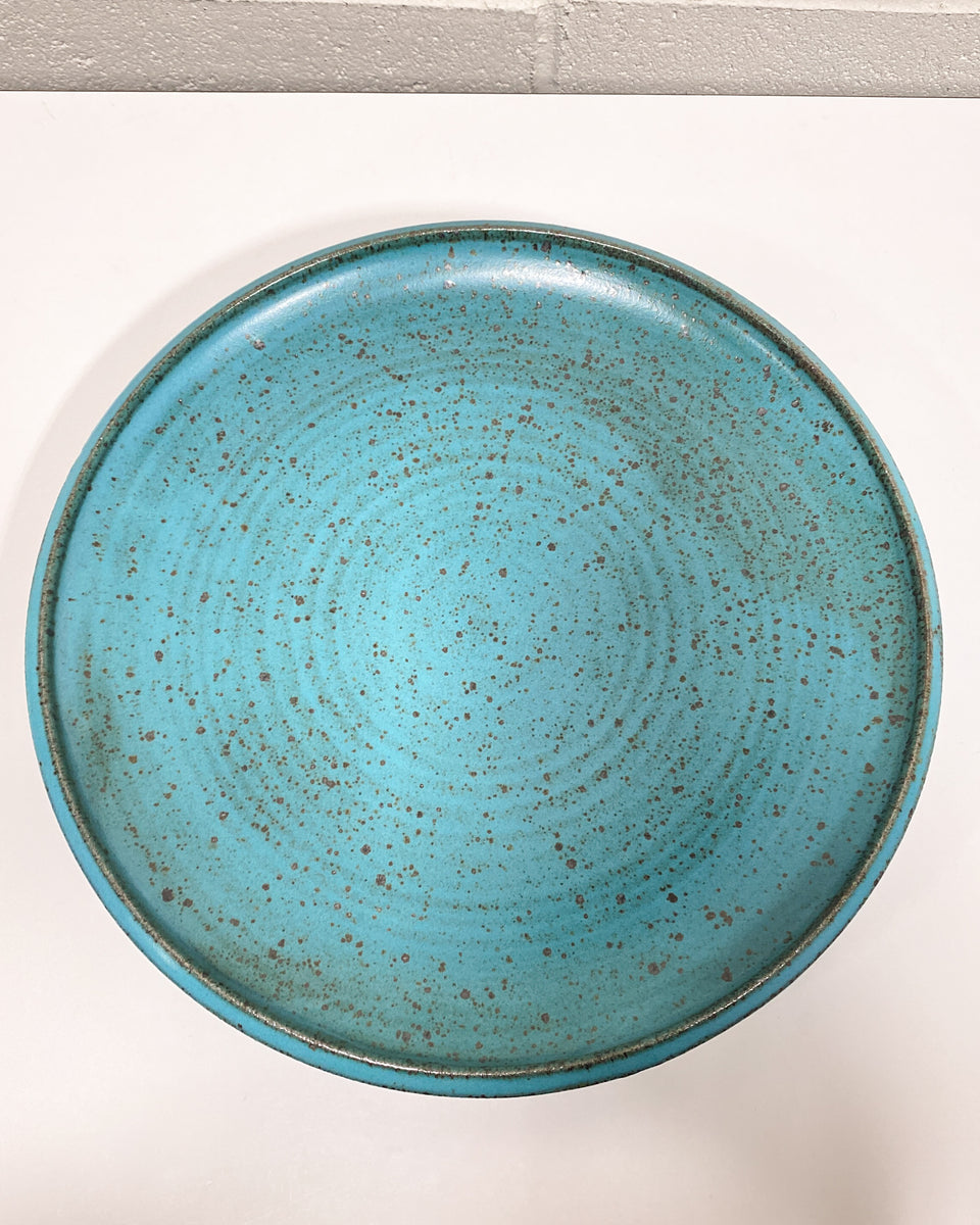 Vintage Turquoise Stoneware Plate – Sunbeam Vintage