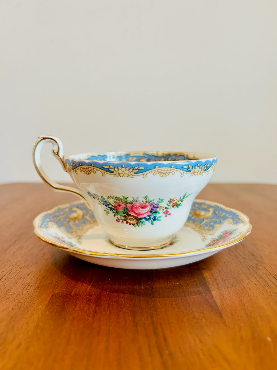 Coalport Montrose Blue Tea Cup Set – Sunbeam Vintage