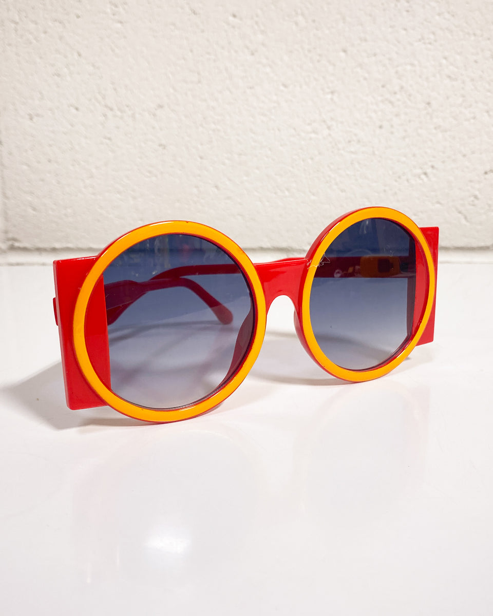 Red and Orange Round Sunnies – Sunbeam Vintage