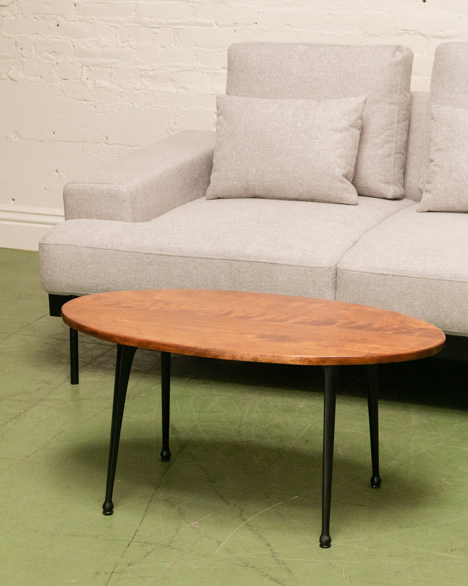 Solid Wood Oval Coffee Table – Sunbeam Vintage