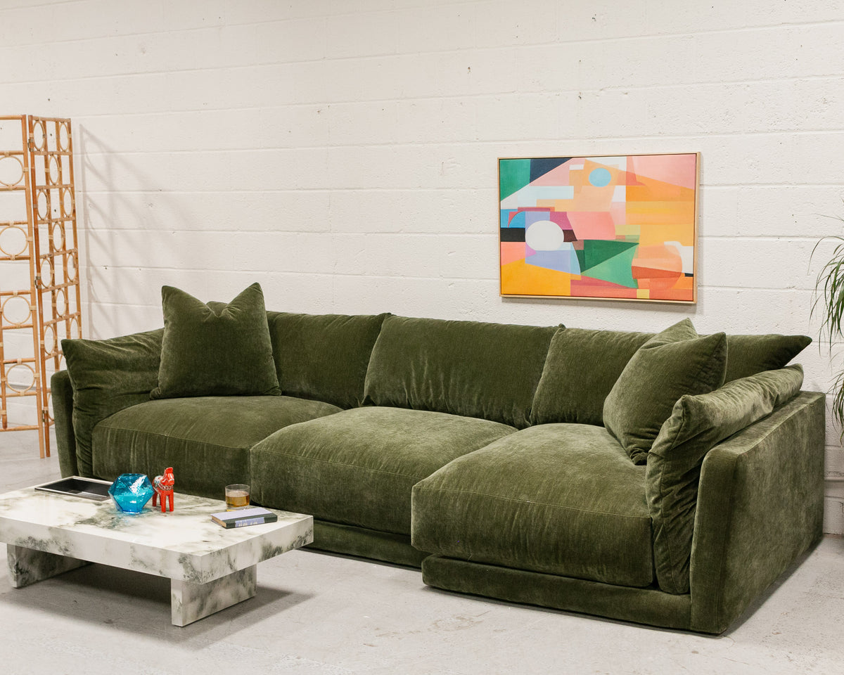 Hansel Modular Sofa in Amici Moss – Sunbeam Vintage