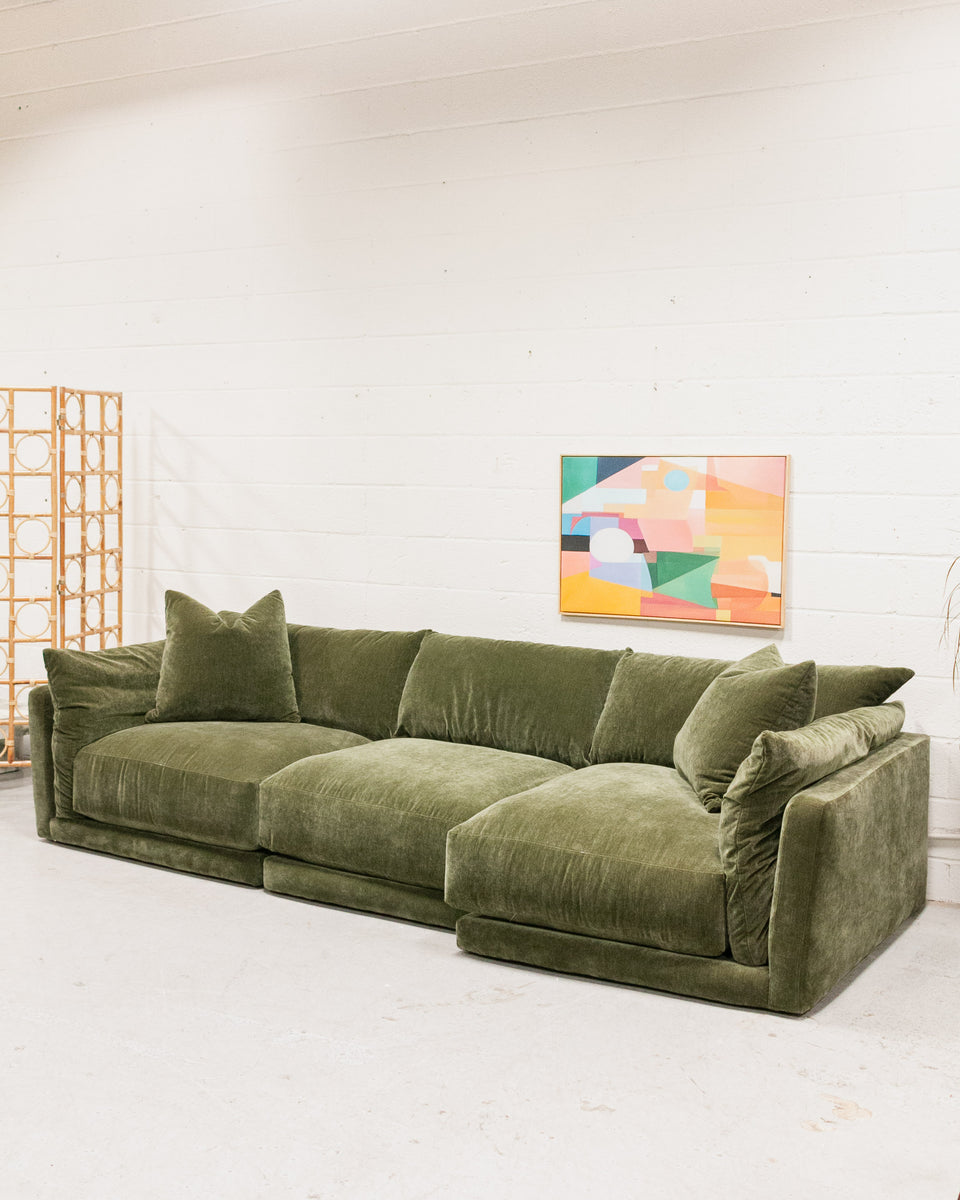 Hansel Modular Sofa in Amici Moss – Sunbeam Vintage
