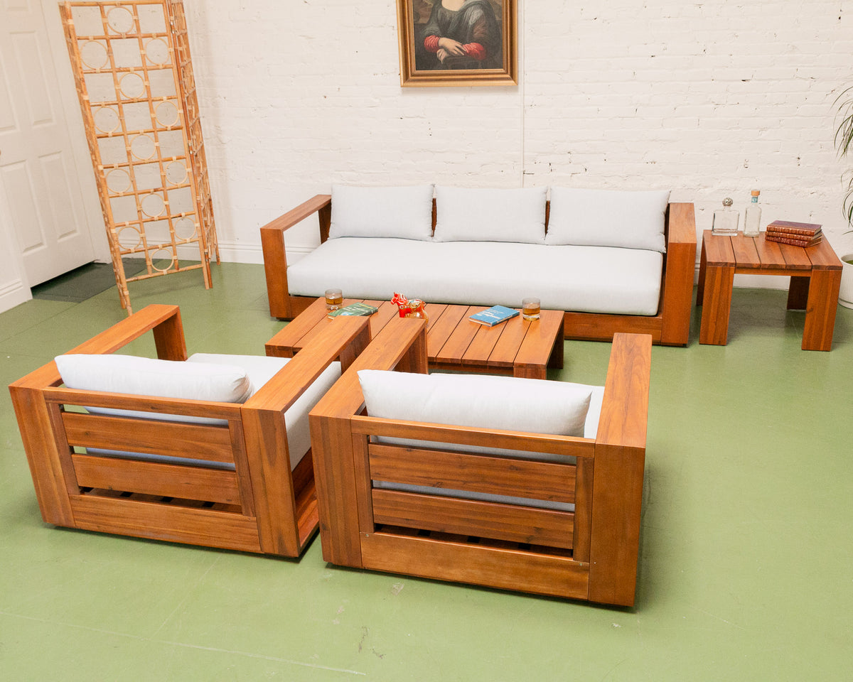 Zoe Modern 5 Piece Outdoor Lounge Set – Sunbeam Vintage