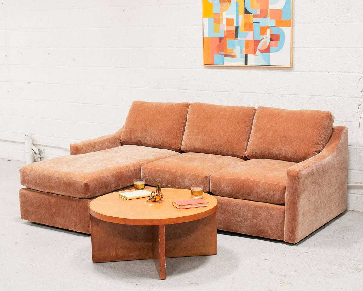 Hauser Sectional Sofa in Amici Ginger – Sunbeam Vintage