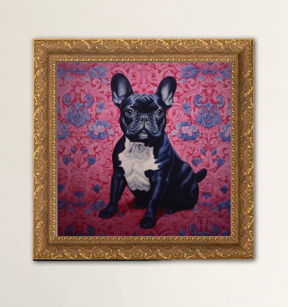 Frenchie in Ornate Frame – Sunbeam Vintage