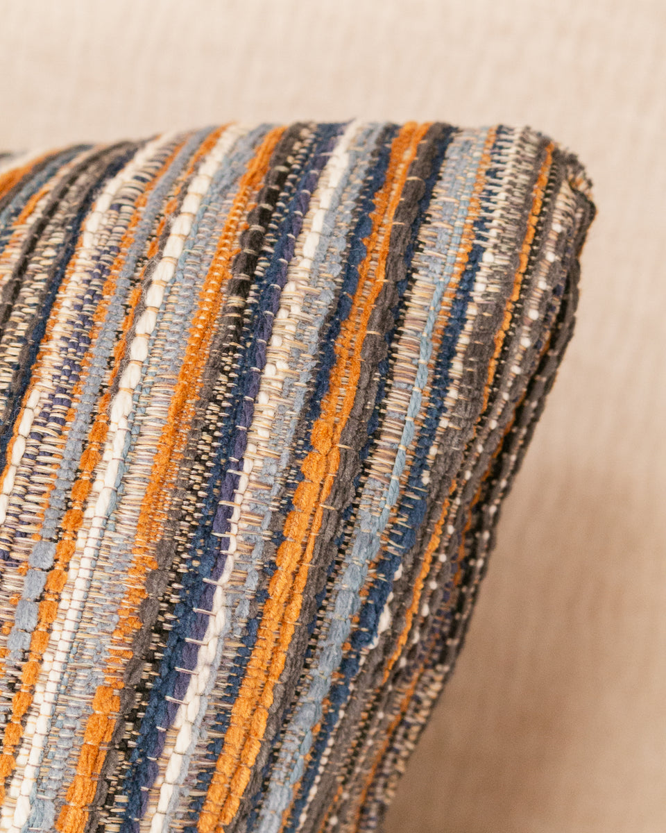 Rectangular Blue Striped Pillow – Sunbeam Vintage