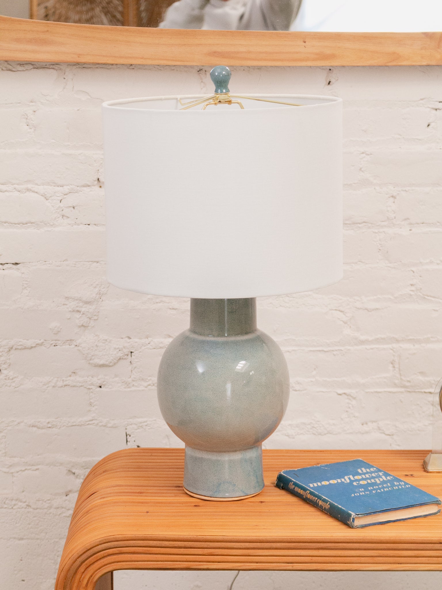 Blue Ceramic Lamp – Sunbeam Vintage