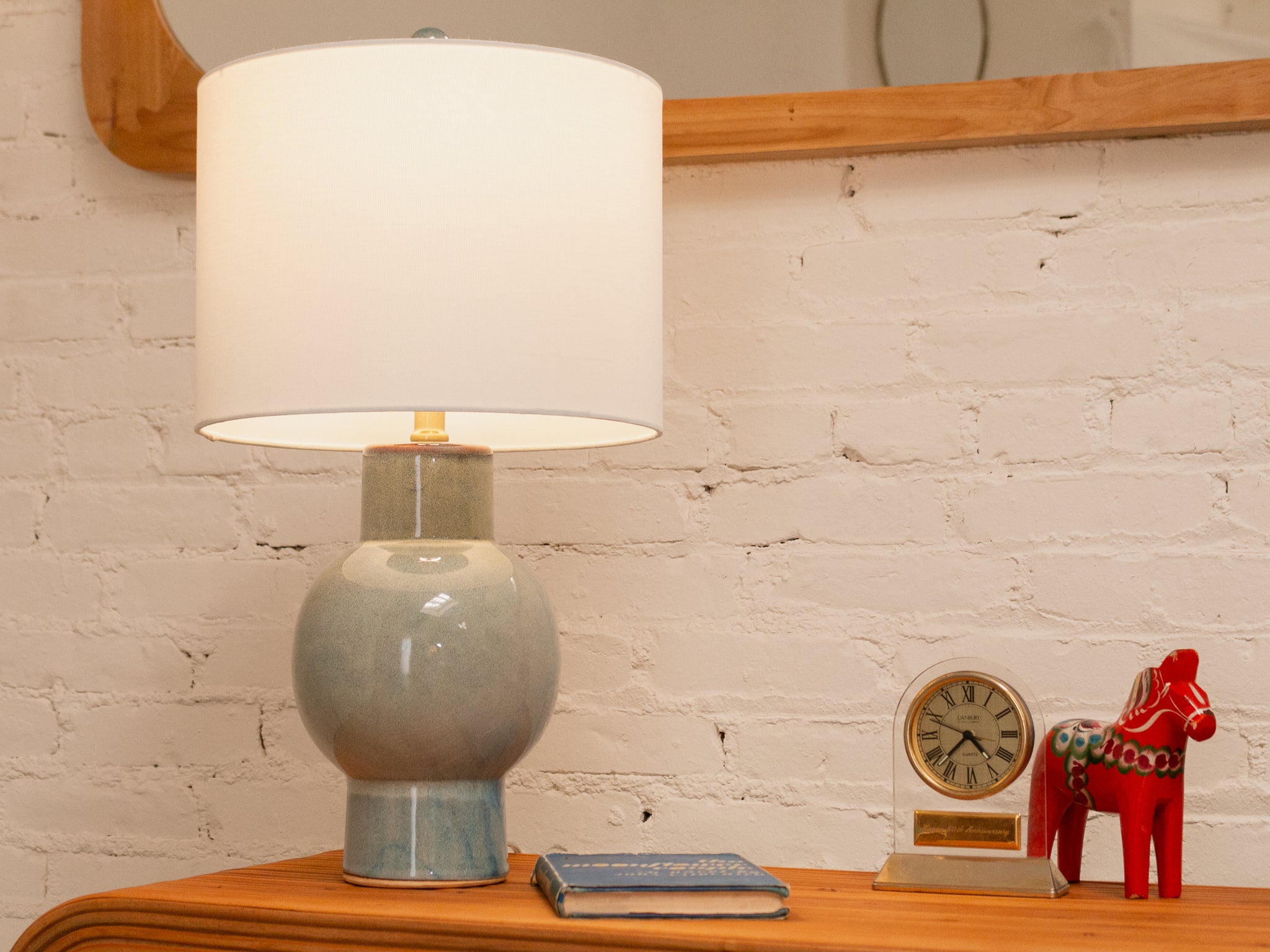 Blue Ceramic Lamp – Sunbeam Vintage