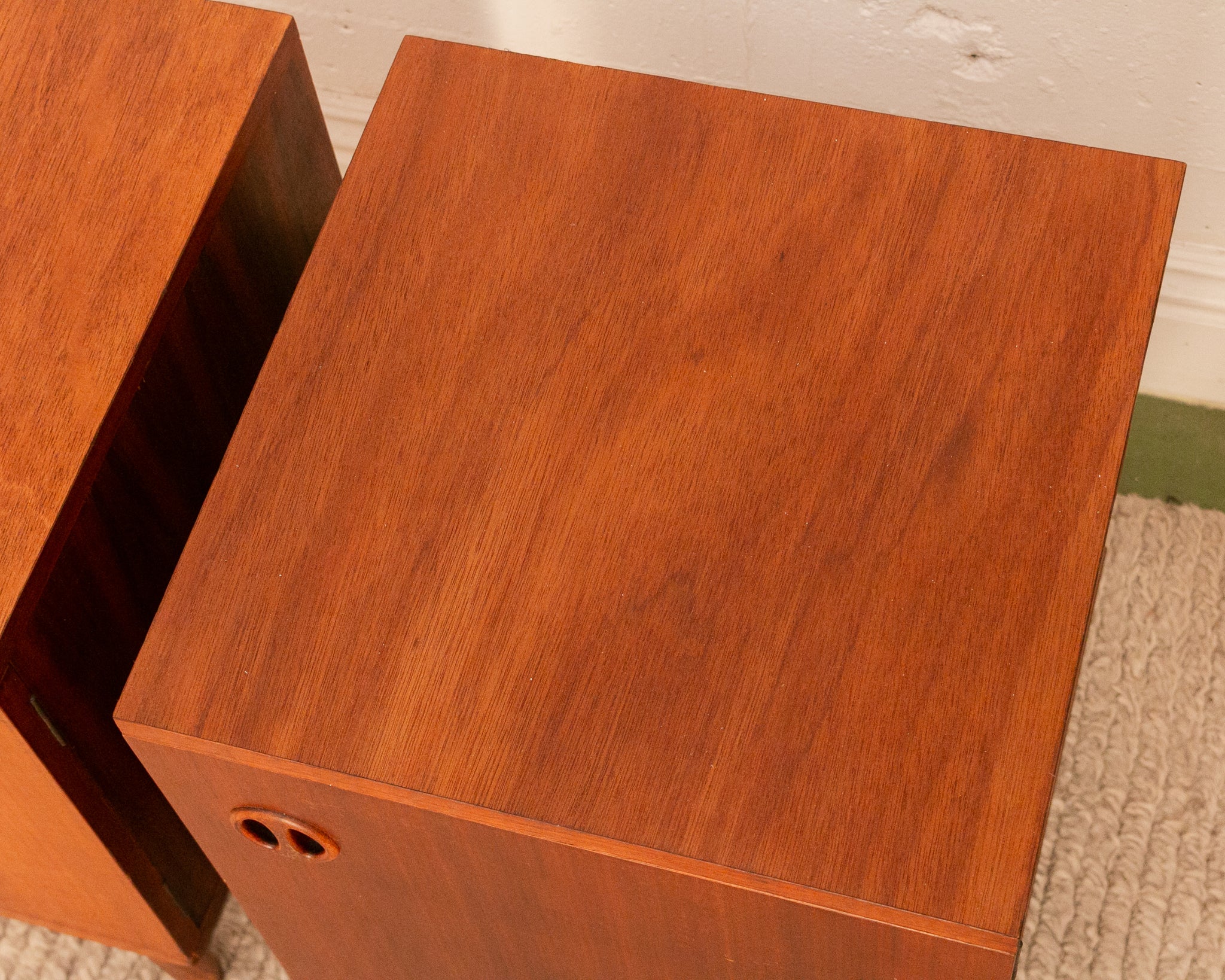 Danish Teak Nightstand Cubbies – Sunbeam Vintage