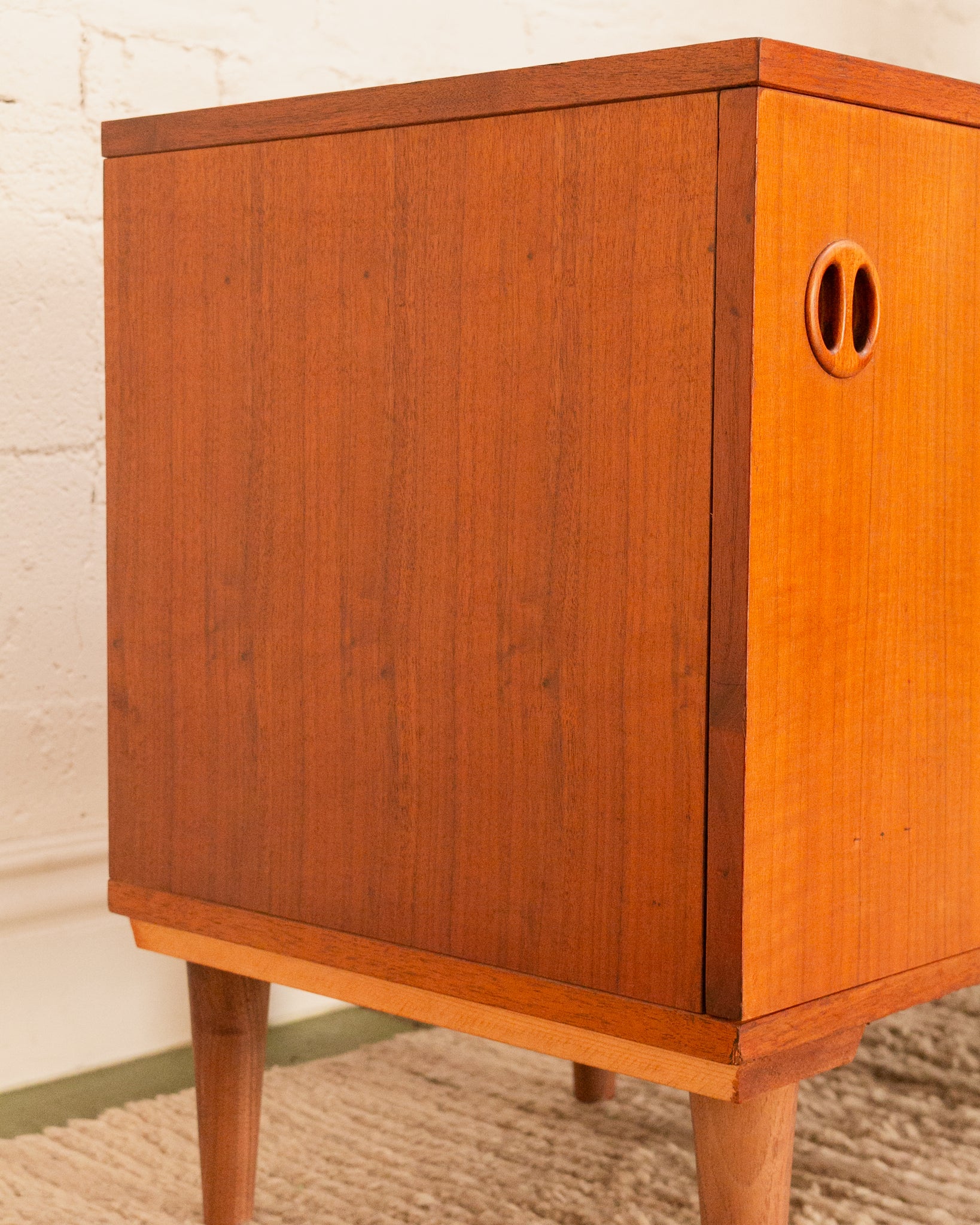 Danish Teak Nightstand Cubbies – Sunbeam Vintage