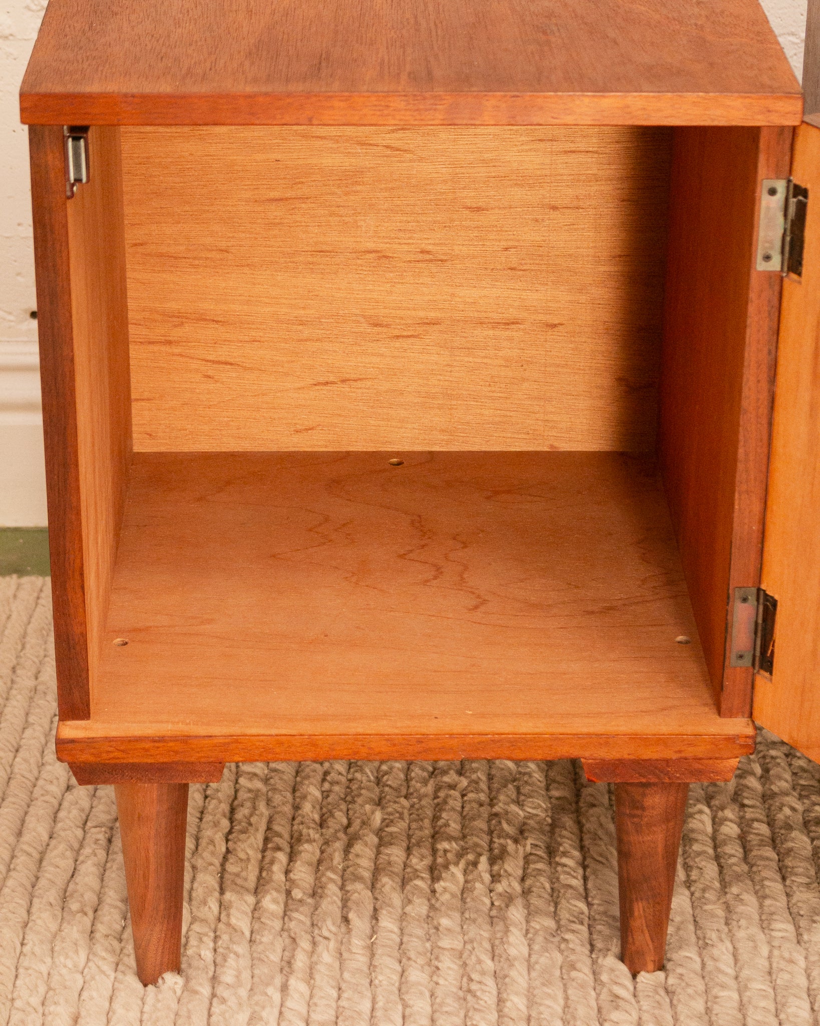 Danish Teak Nightstand Cubbies – Sunbeam Vintage