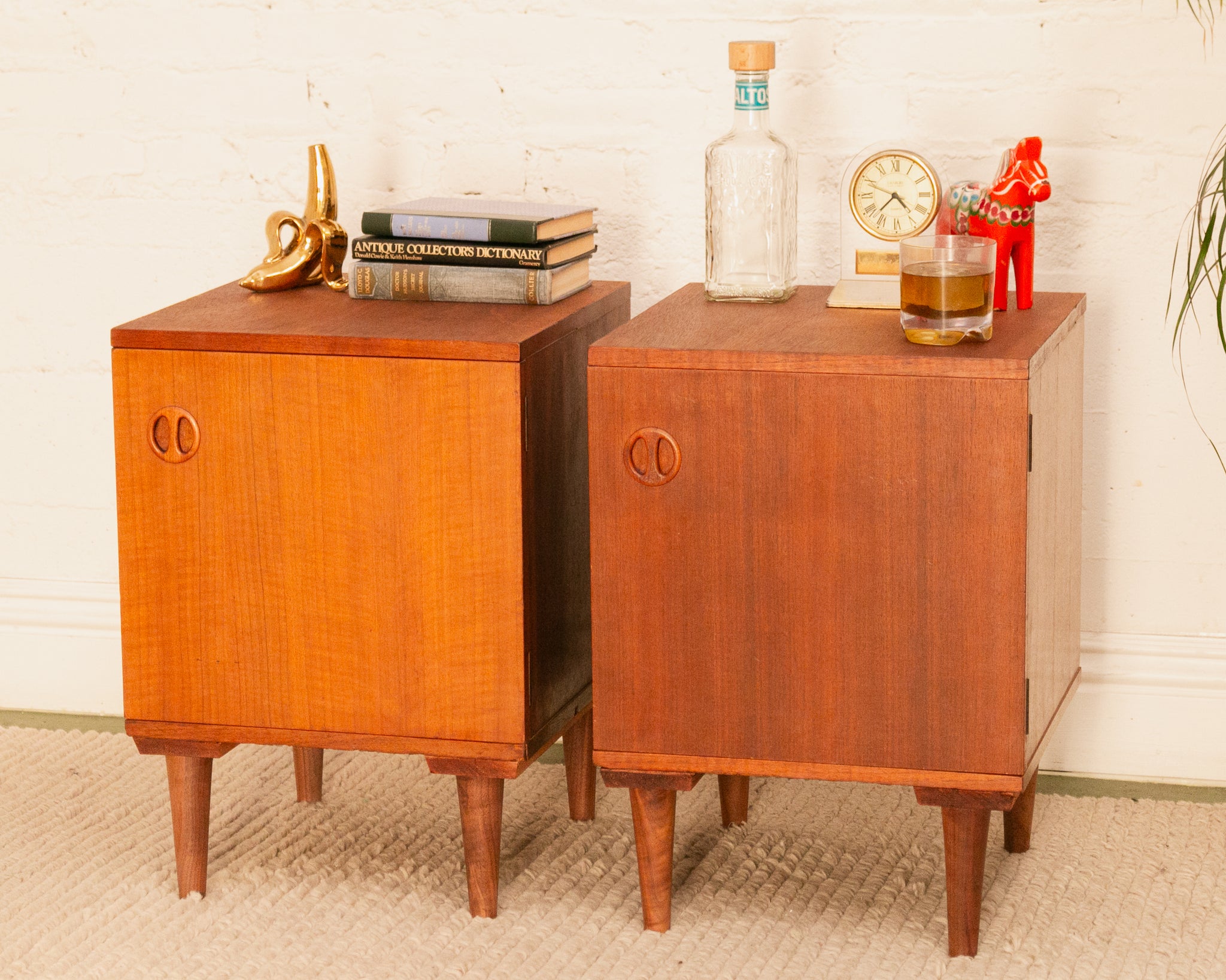 Danish Teak Nightstand Cubbies – Sunbeam Vintage