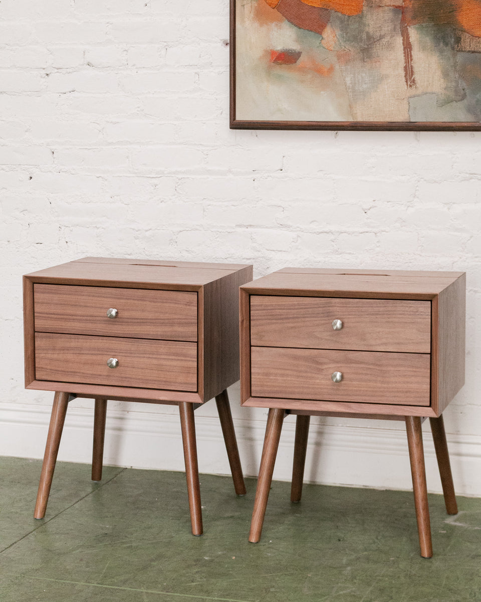 Mimi Nightstand with Chord Access – Sunbeam Vintage