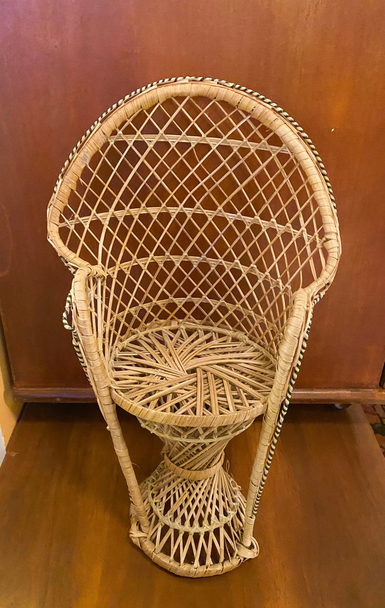 Vintage Mini Boho Wicker Chair – Sunbeam Vintage