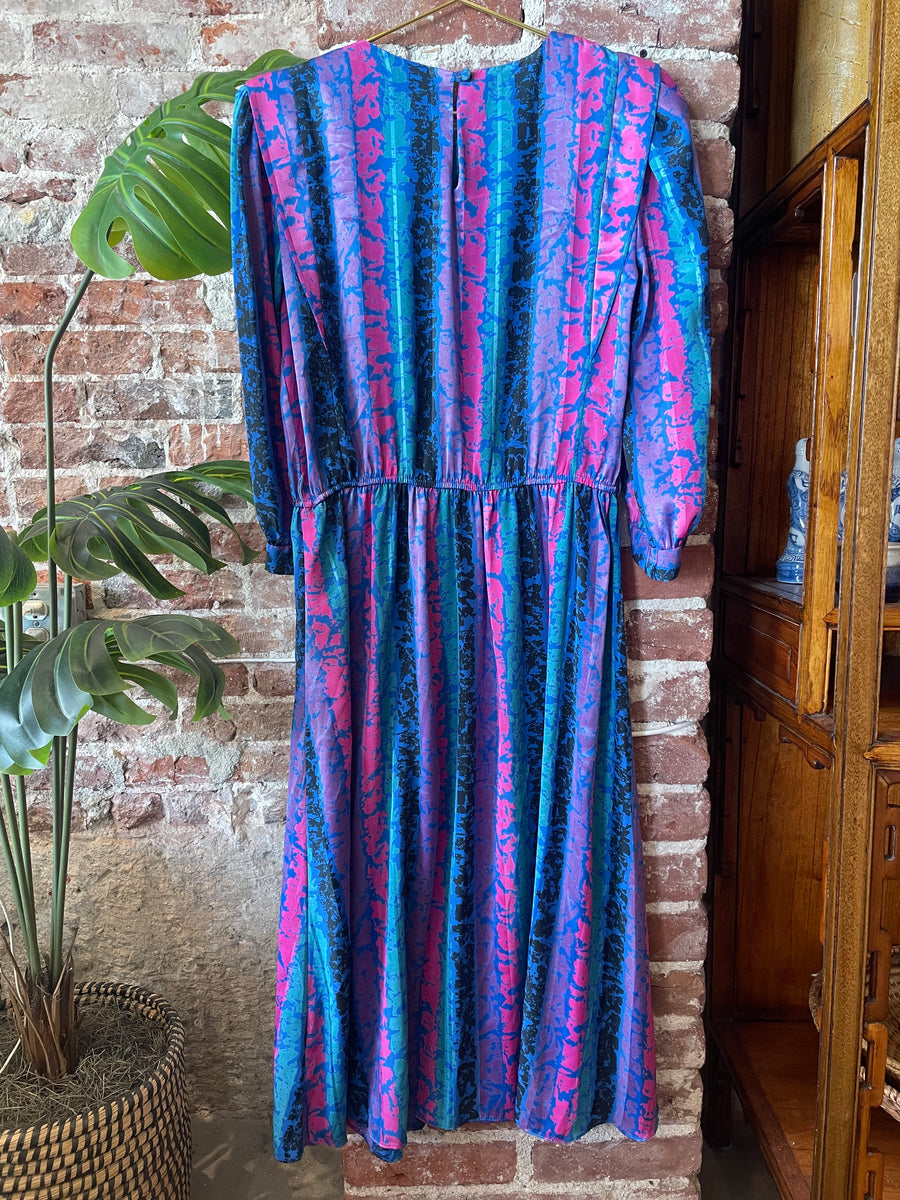 Color Splash Satin Dress – Sunbeam Vintage