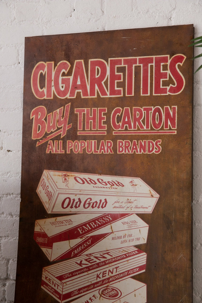 Antique Hand-painted Buy The Carton Sign – Sunbeam Vintage